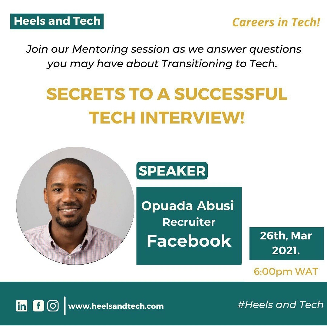 Secrets To A Successful Tech Interview Webinar – Heels and Tech